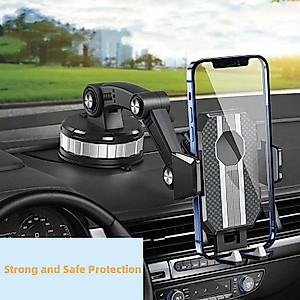 Geupday Car Phone Holder, Suction Cup Mobile Phone Bracket, New Robot Arm Large Truck Car Bracket, 360 Rotated Degree Super Stable Suction, 2023 New Upgraded Sucker Car Phone Holder Mount Stand