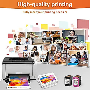 TESEN 61XL Remanufactured 61XL Ink Cartridge Replacement for HP 61XL 61 XL Use with HP Envy 4500 4508 5535 DeskJet 1000 1012 1512 Officejet 2620 2624 4630 eAIO Series Printer (1Black+1Color, Combo)