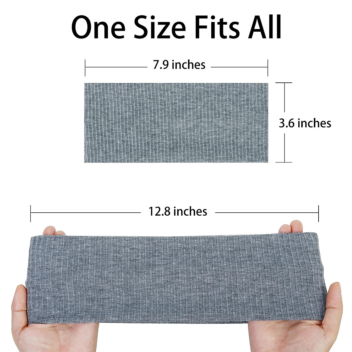 Headbands for Women Wide Non Slip Boho Head Bands Soft Elastic Thick Hairbands Fashion Workout Yoga Hair Accessories, 6 Pack