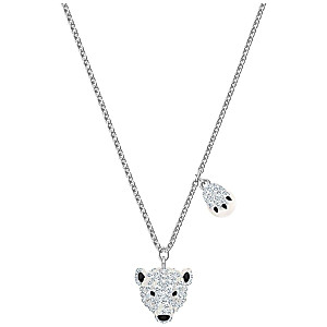 SWAROVSKI Crystal Authentic Polar Bestiary Pendant Necklace, Bp Lmul, Rhodium Plated - Hypoallergenic Fancy Jewelry and Everyday Fashion Accessory - Nickel Free Day to Evening Jewelry for Women