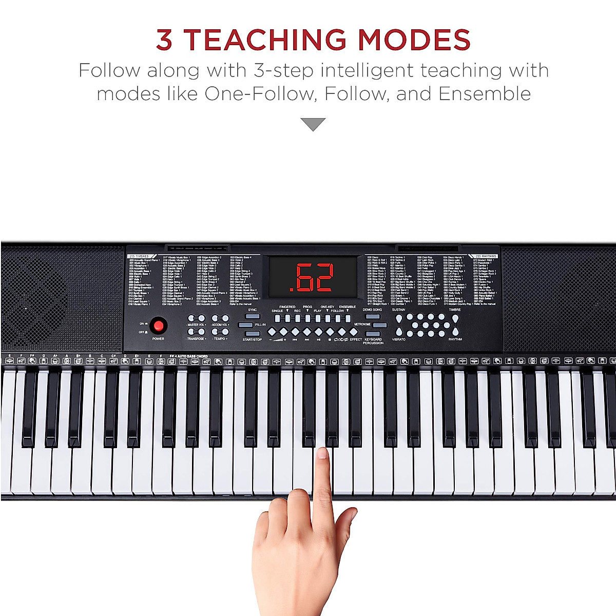 Best Choice Products 61-Key Electronic Keyboard Piano Portable Electric Keyboard Complete Beginner Keyboard Set w/LED Screen, Power Adapter, Stand, Bench, Headphones, Microphone