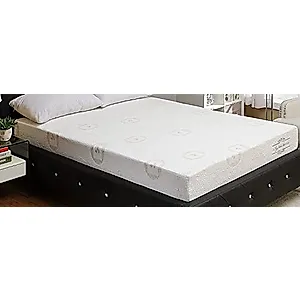 AC Pacific Herbal Fusion Collection Green Tea Infused Polyester Memory Foam Mattress Made in USA, Eastern King Deluxe, White