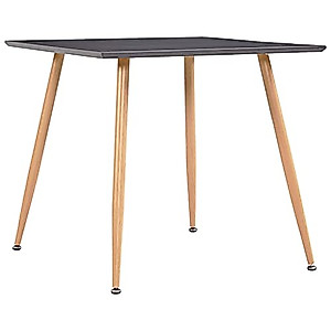 YPWRENH Cocktail Table Bar Dining Table Gray and Oak 31.7"x31.7"x28.7" MDF for Dining Room, Kitchen or Living Room