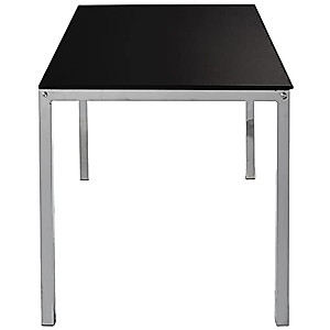 InRoom Designs Kings Brand Furniture - Rectangle Modern Dining Table with Glass top, Chrome Base,