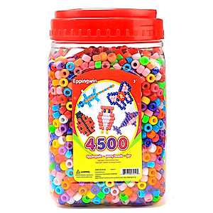 2.5 lb Wholesale Large Pony Beads (6x9 mm) Bucket, Easy Storage Pony Beads Bulk, Over 4500 Pony Beads for Jewelry Making, Beads for Crafts