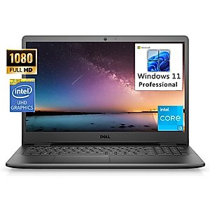 Dell 2023 Inspiron 15 3511 Business Laptop, 15.6" FHD Display, Intel Core i3-1115G4 up to 4.1GHz (Beat N4020), Win 11 Pro, WiFi, UHD Graphics, Carbon Black (16G | 256G SSD + 1T HDD)