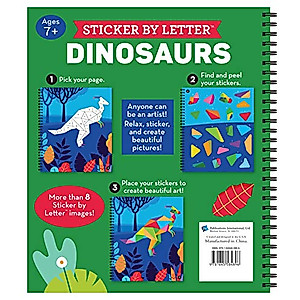 Brain Games - Sticker by Letter: Dinosaurs (Sticker Puzzles - Kids Activity Book)