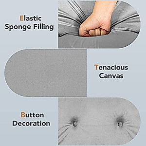 Tangkula Folding Sling Chair, Outdoor Wood Portable Beach Chair with 3-Positions Adjustable Backrest, Patio Lounge Chair with Thick Cushion for Yard Poolside Balcony (2)