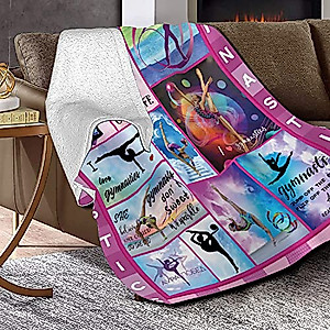 Gymnastics Gifts for Girls - Gymnastics Lovers Kids Blanket Room Decor - Gymnastics Party Decorations, Gymnastics Birthday Party Gift Gymnast Ideas for Teens Kids Daughter Granddaughter 50"x40"