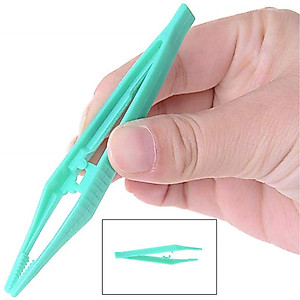 24 Pcs Tweezers First Aid Disposable Plastic Tweezers Forceps Tweezers