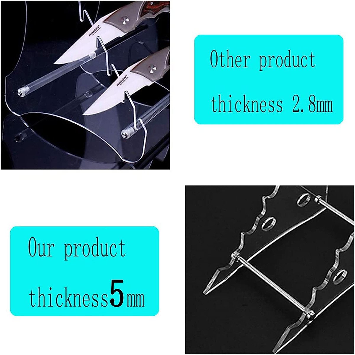 2 Stand Knife Display Stand Arcylic Black8