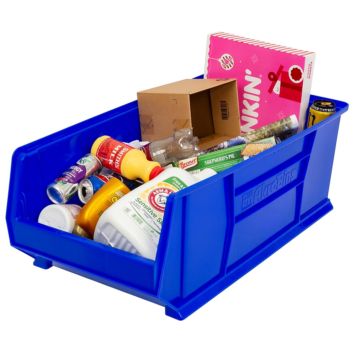 Akro-Mils 30293 Super-Size AkroBin Heavy Duty Stackable Storage Bin Plastic Container, (30-Inch L x 16-Inch W x 11-Inch H), Blue, (1-Pack)