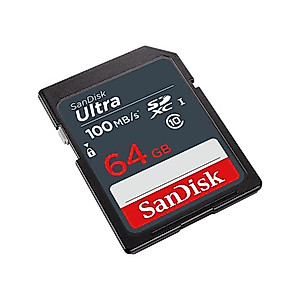 SanDisk 64GB Ultra SD Memory Card 5 Pack SDXC UHS-I Class 10 (SDSDUNR-064G-GN3IN) Bundle with 5 SD Card Cases & 1 Everything But Stromboli Card Reader