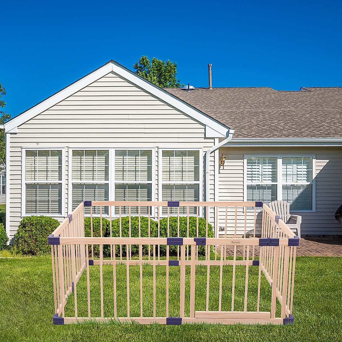 Baby Playpen, Corrales para Bebes, Baby Fence Indoor Outdoor, Toddler Safety Activity Center Playard with/Locking Gate,31sq. ft