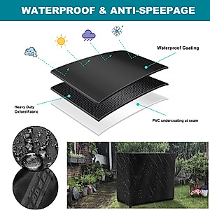 DUDSOEHO 4FT Firewood Rack Cover Waterproof, Fire Wood Storage Holder Covers Heavy Duty Oxford Fabric Firewood Log Hoop Cover Outdoor Indoor with Zipper, Black