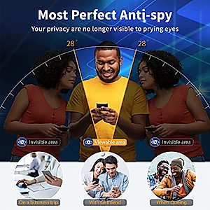 QUESPLE [2 Pack] Privacy Screen Protector for iPhone 12 Pro Max 6.7 inch, Anti-Spy Tempered Glass Film, Bubble Free, Anti-Scratch, Case Friendly, Anti Peeping, Easy Installation Tray