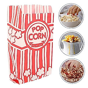 ULTECHNOVO 100pcs Popcorn Popcorn Packaging Bag Sweets Snacks Mini Gift Box Paper Food Trays Snacks Holders Container Popcorn Treat Boxes Popcorn Holders Cups Individual Popcorn Bags Portable
