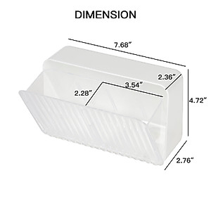 FABROK 2Pcs Wall Mounted Storage Organizer for Cotton Pads, Qtip Holder Dispenser with 2 Compartments, Bathroom Vanity Storage Canister for Cotton Swab, Makeup Pads, Hair Clips, Hair Ties(White-2PCS)