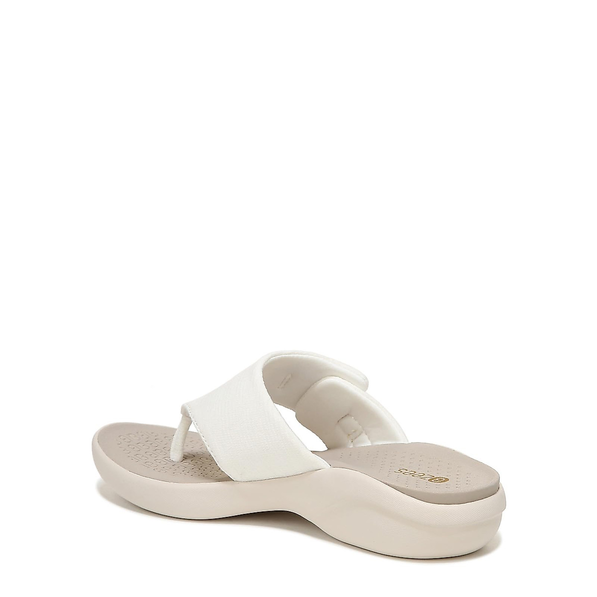 BZees Womens Camp Out Thong Sandal Bright White 6.5 M