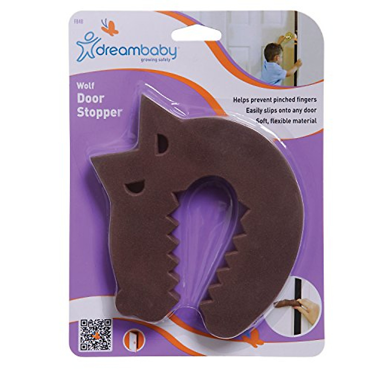 Dreambaby Foam Finger Guard Door Stopper, Wolf