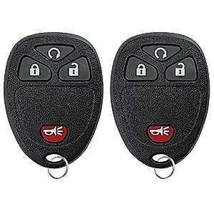 KeylessOption Keyless Entry Remote Control Car Key Fob Replacement for 15114374 (Pack of 2)