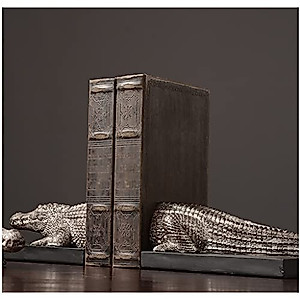 Bookends Bookends Modern Minimalist Creative Light Luxury Crocodile Bookends Ornaments Study Office Book Books Rely On Animal Decorations Office Book Stopper bookends