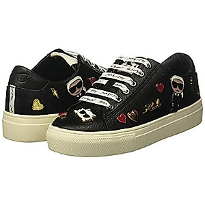 Karl Lagerfeld Paris Cate Shoes – Sneakers for Women with Iconic KLP Pins, Black, 8