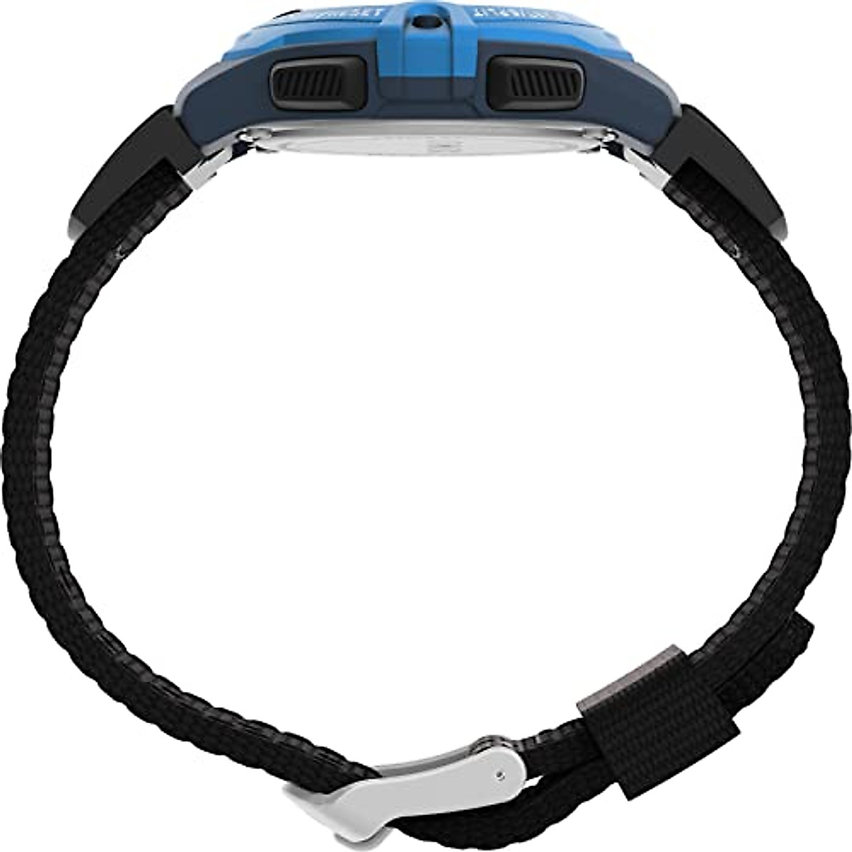 Timex Unisex Expedition CAT Midsize 33mm Watch - Black Strap Digital Dial Blue Case