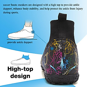 Indoor Soccer Cleats Football Cleats Mens Women Football Shoes Tacos de Futbol para Hombre Guayos de Fútbol Zapatos para Futbol para Hombres Turf Cleats High Top Futsal Soccer Shoes TF