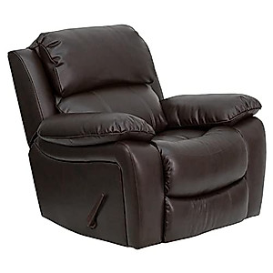 Flash Furniture Kyle Brown LeatherSoft Rocker Recliner