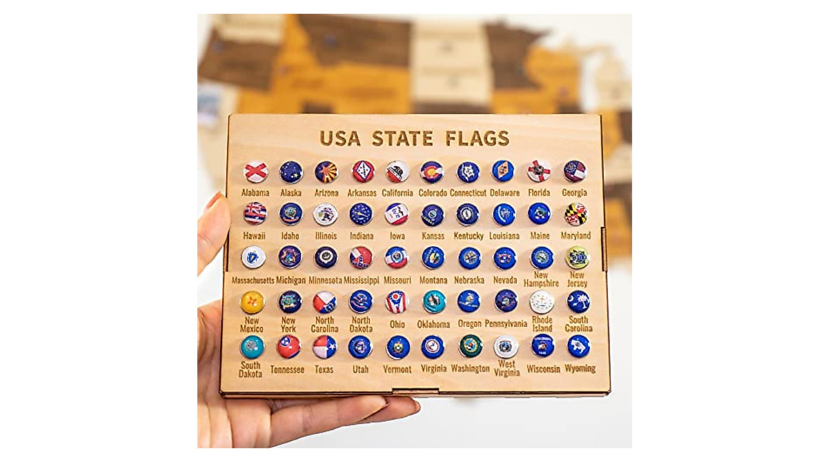 HYPERI Map Flag Pins – 50 US State Travel Markers & Gift Ideas
