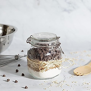 Galashield Glass Jars with Lids Food Storage Jars with Airtight Lids Leak Proof Glass Canisters Kitchen Jars [33 oz]