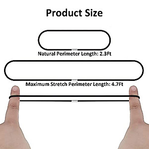 Trash Can Bands Set of 3, Black Only, Fits 13 to 30 Gallon Trash Cans, Hongmed Elastic Rubber Bands for Garbage Bag, Durable Trash Can Bag Holder with Strong Elasticity, Homewares Colorful Litter Box Bands Good for Home Office School Indoor and Outdoor