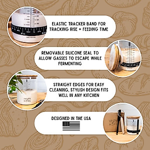 Sourdough Starter Kit | 50oz Wide Mouth Glass Jar | Sourdough Bread Baking Supplies| Sourdough Starter Jar | Sourdough Baking Kit | Sourdough Jar Wide Mouth | Sourdough Starter Jar Glass