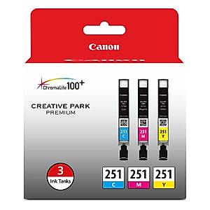 Canon CLI-251XL 3 Color Multi Pack Compatible to MG6320, iP7220, MG5420, MX922, MX722, MG7120, MG6420, MG5520, iX6820, iP8720, MG7520, MG6620, MG5620