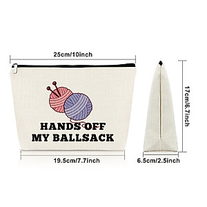 Knitter Gifts for Women Knitting Lover Gift Makeup Bag Knitting Stuff Gift Mother's Day Gifts for Mom Cosmetic Bag Birthday Gifts for Knitting Lover Christmas Gifts for Her Cosmetic Travel Pouch