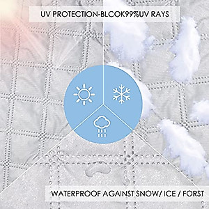 VANNCAMP Exterior Windshield Cover for 2001-2020 Chevy Motorhome Class C, RV Front Window Cover