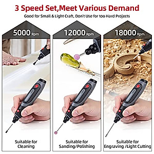 4V Mini Cordless Rotary Tool,PioneerWorks 3-Speed Power Rotary Kit With 72 Accessories,LED Light.USB Charging,For Small Light Projects as Sanding,Polishing,Engraving, DIY Crafts