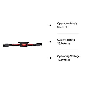 Yak-Power YP-ILS16 Waterproof Inline 12-Volt Power Switch