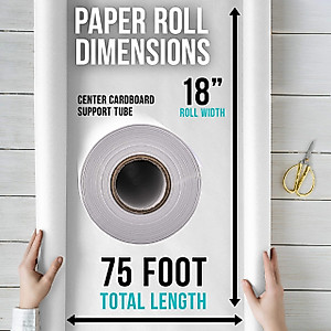 U.S. Art Supply Children's Kids Easel Arts and Crafts Paper Rolls 18" x 75' (6 Rolls) - Easel Replacement Rolls, Whiteboards, Crafting Activity, Painting - Kids Learn to Paint, Draw, Write, Have Fun