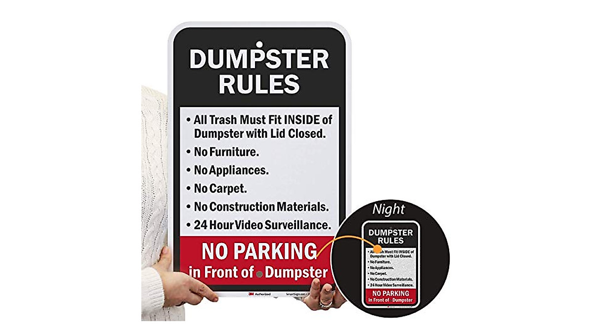 Shop SmartSign Dumpster Rules Sign - Durable & Reflective