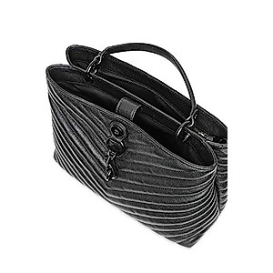 Rebecca Minkoff womens Edie Lg Top Handle satchel, Black, One Size US