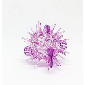 Studio one Aquarium Coastal Sea Animal Figurine Art Glass Blown Purple Puffer Fish Figurine Collection Best Gift