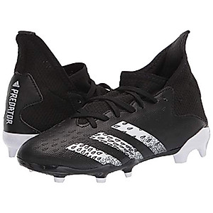 adidas Firm Ground Predator Freak .3 Soccer Shoe (boys) Black/White/Black 6 Big Kid