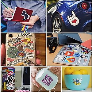 Premium Printable Vinyl Sticker Paper - for Inkjet and Laser Printer - 55 Pack Glossy White Waterproof Inkjet Printable Vinyl - Dries Quickly and Holds Ink Beautifully JANDJPACKAGING