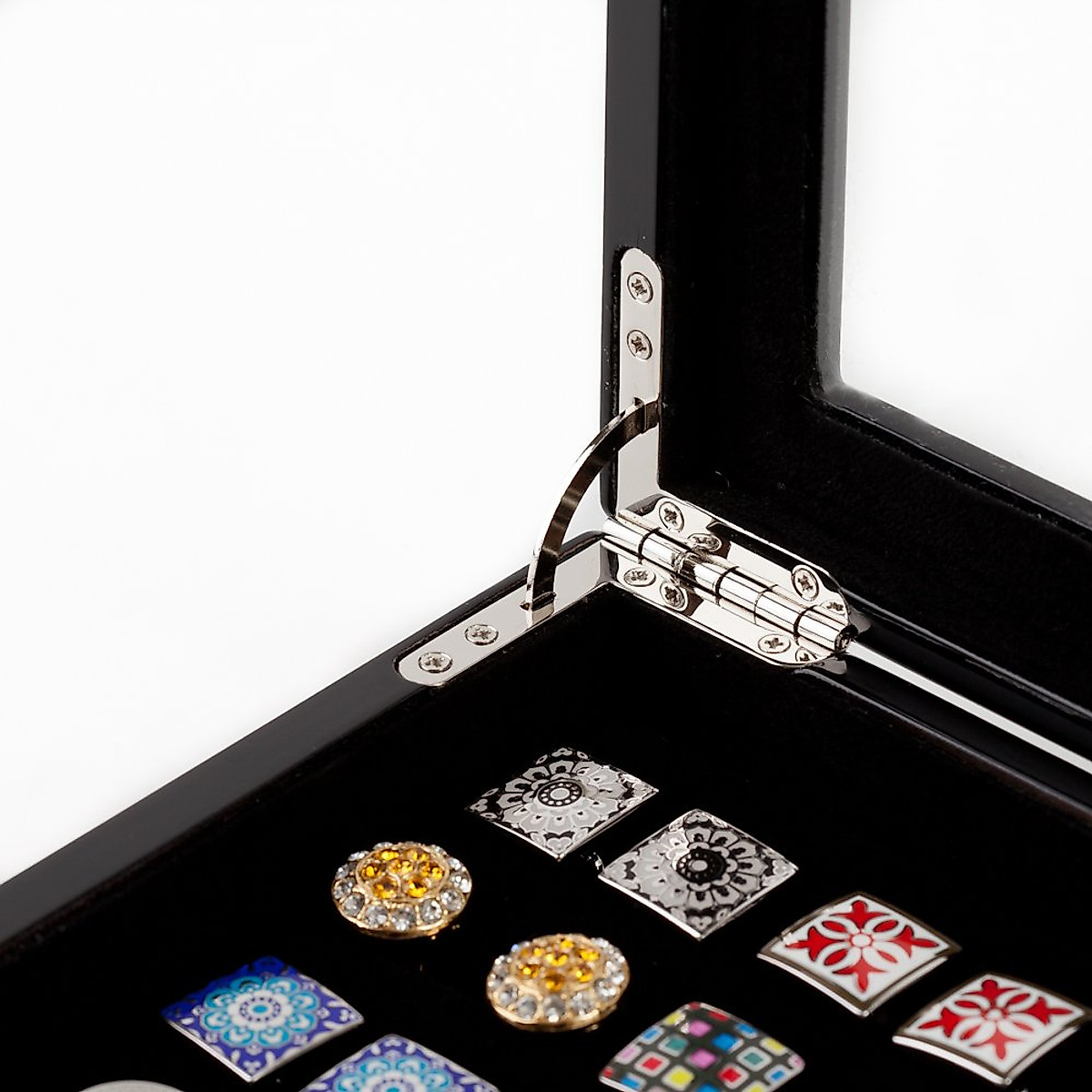 Cuff-Daddy Black Cufflinks and Rings Storage Box Case For 36 Pairs | Cufflinks Luxury Display Jewelry Organizer | Cufflink Holder Box Case Storage Special Occasions Anniversaries Cuff Link