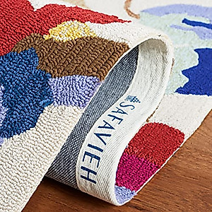 SAFAVIEH Four Seasons Collection 3'6" x 5'6" Ivory/Multi FRS509D Hand-Hooked Floral Area Rug