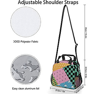 ZLCMMF Anime Reusable Lunch Bag Portable Lunch Box Insulated Tote Meal Bag for Women Men Work School Picnic