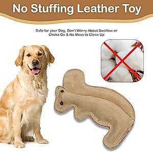 SPOT Dura-Fused Leather Squirrel - Dog Toy with Squeaker, Made With Real Leather and Jute Fabric, Interactive Toy for Aggressive Chewers, Durable Squeaky Toy for Dogs and Puppies, Small - 8in