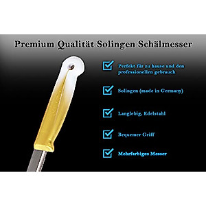 SMI –12 Pcs Paring Knife Set Vegetable Knife Serrated Fruit Knife Solingen Knife Made in Germany